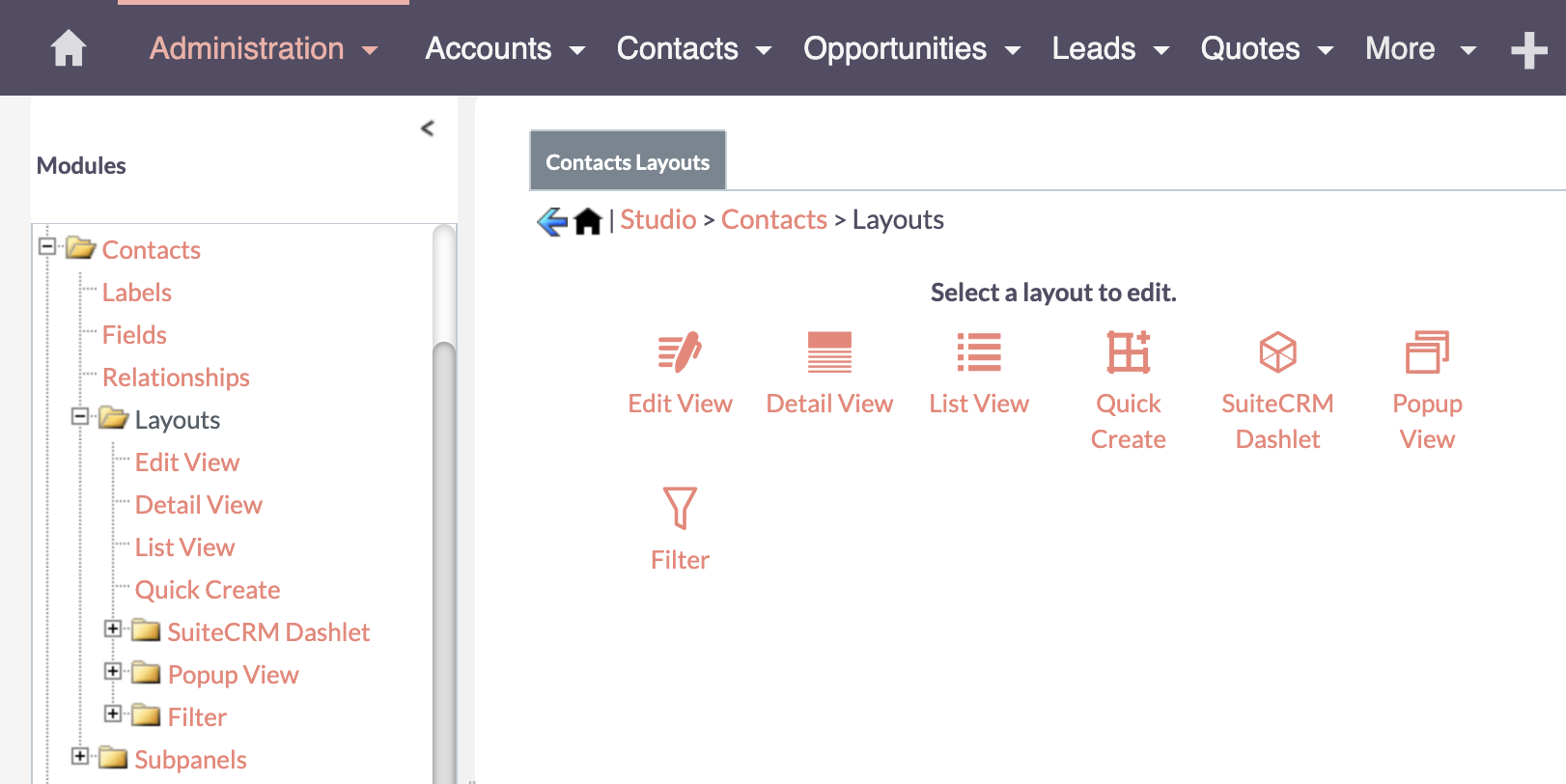 SuiteCRM Customize Views for Enhanced Business Processes